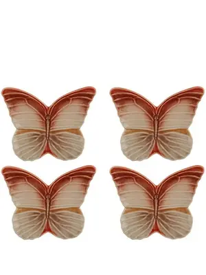 BORDALLO PINHEIRO Cloudy Butterflies Dessert Plates - Neutrals
