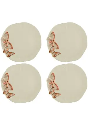 BORDALLO PINHEIRO Cloudy Butterflies Dinner Plates - Neutrals
