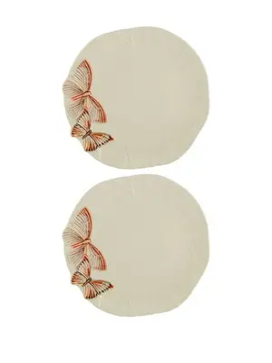 BORDALLO PINHEIRO Cloudy Butterflies Dinner Plates - Neutrals