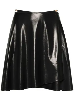 Versace Lamé-effect Wrap Mini Skirt