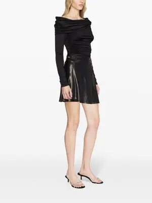 Versace Lamé-effect Wrap Mini Skirt