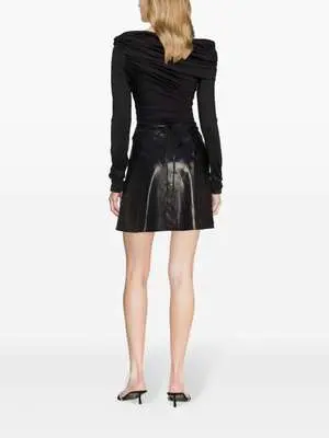 Versace Lamé-effect Wrap Mini Skirt