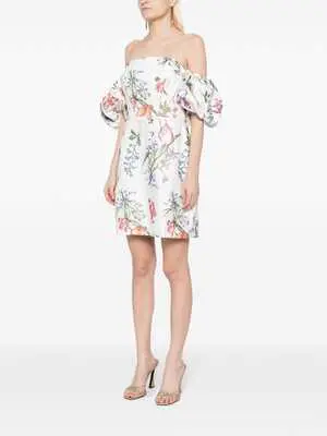 Marchesa Alex Puff-sleeve Mini Dress