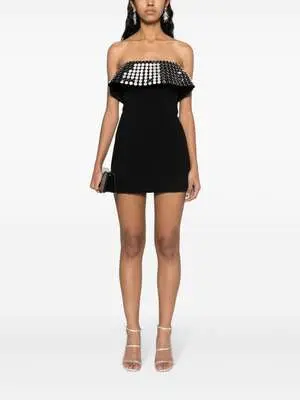NISSA Mirror-embellished Bodycon Mini Dress