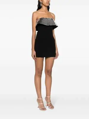 NISSA Mirror-embellished Bodycon Mini Dress