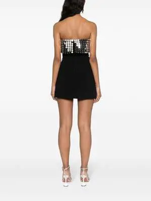 NISSA Mirror-embellished Bodycon Mini Dress