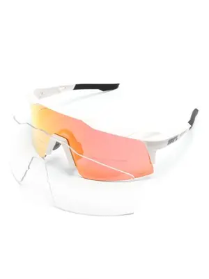 100% PURE Speedcraft Oversized Sunglasses - White