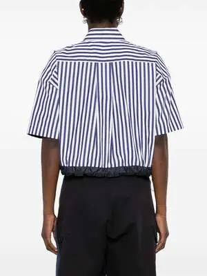 Sacai Striped Cropped Blouse