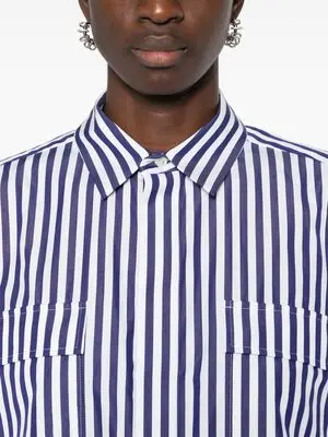 Sacai Striped Cropped Blouse