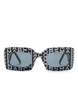 Marc Jacobs Monogram Rectangular-frame Sunglasses - Black