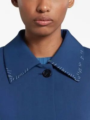 Marni Contrasting-stitch Single-breasted Coat