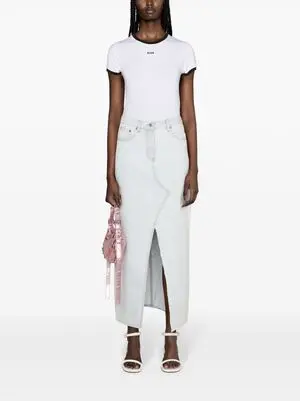 MSGM Distressed Maxi Skirt