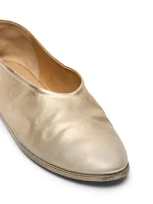 Marsèll Coltellaccio Leather Ballerinas - Gold