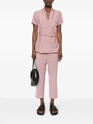 Rick Owens Pressed-creased Wool Trousers - Pink