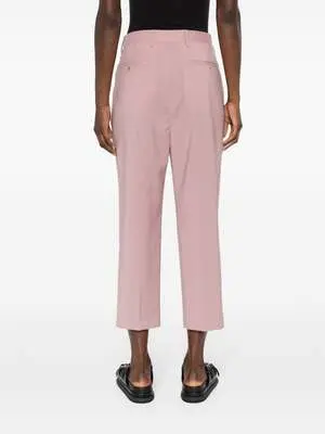 Rick Owens Pressed-creased Wool Trousers - Pink
