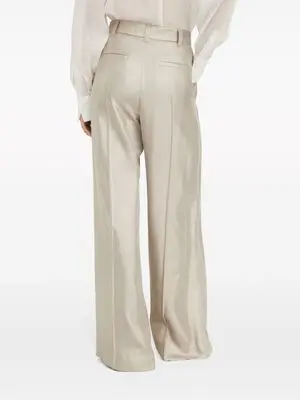 Brunello Cucinelli Pleated Wide-leg Trousers - Neutrals