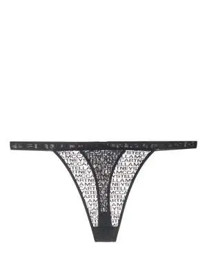 Stella McCartney Logo-print String Thong - Black