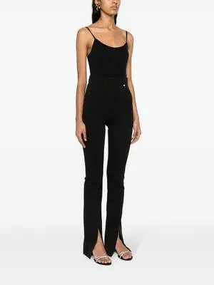 NISSA Rhinestone-embellished Slim-fit Trousers