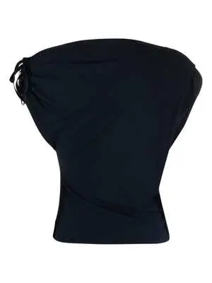 Talbot Runhof Asymmetric Crepe Blouse