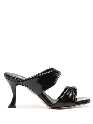 AQUAZZURA Twist 75mm Mid Heel Sandals - Black