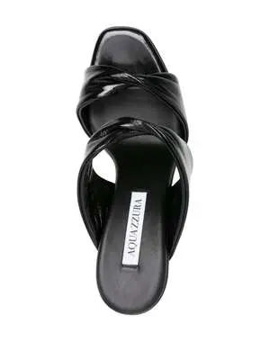 AQUAZZURA Twist 75mm Mid Heel Sandals - Black