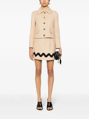 PATOU Wave Tweed Mini Skirt - Neutrals