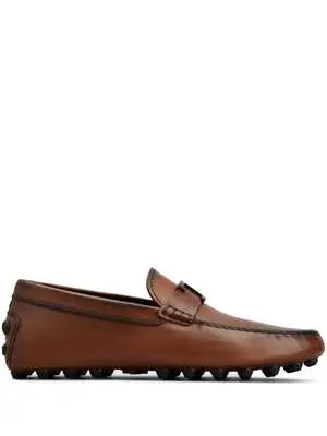 TOD'S Gommino T Timeless Leather Loafers - Brown
