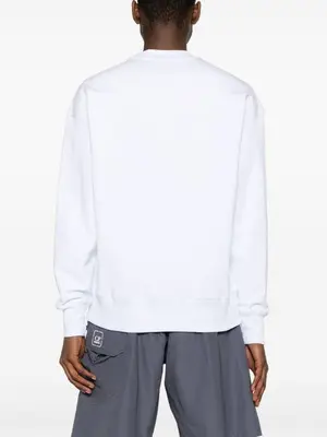 MSGM Logo-print Cotton Sweatshirt - White