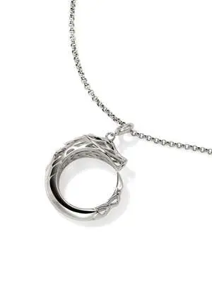 John Hardy Sterling Naga Sapphire Pendant Necklace