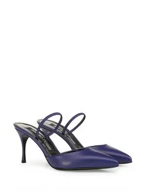 SERGIO ROSSI Godiva 75mm Leather Pumps - Purple