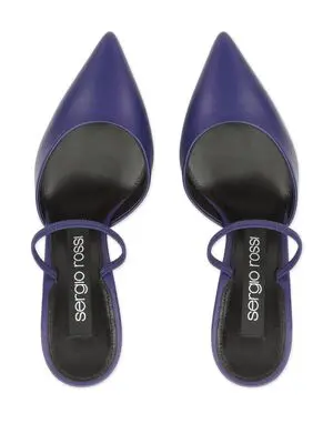 SERGIO ROSSI Godiva 75mm Leather Pumps - Purple