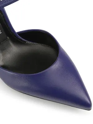 SERGIO ROSSI Godiva 75mm Leather Pumps - Purple