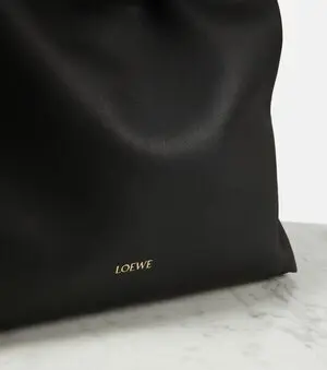 Loewe Flamenco Xl Leather Clutch - Black