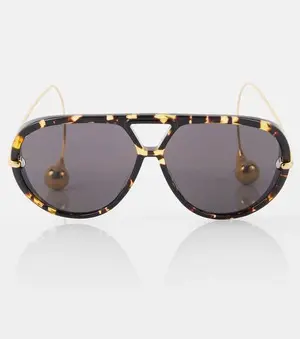 Bottega Veneta Drop Aviator Sunglasses - Multicoloured