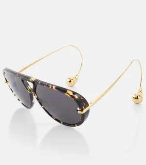 Bottega Veneta Drop Aviator Sunglasses - Multicoloured