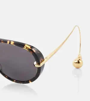 Bottega Veneta Drop Aviator Sunglasses - Multicoloured