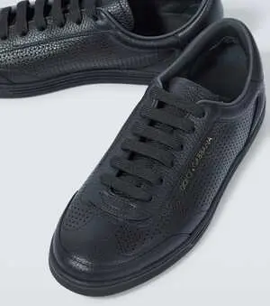 Dolce & Gabbana Saint Tropez Leather Sneakers - Black