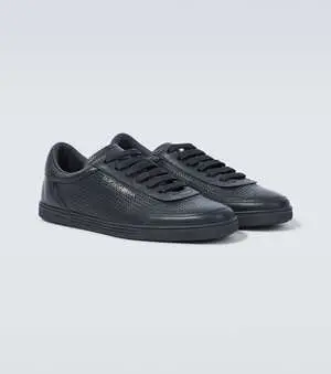 Dolce & Gabbana Saint Tropez Leather Sneakers - Black