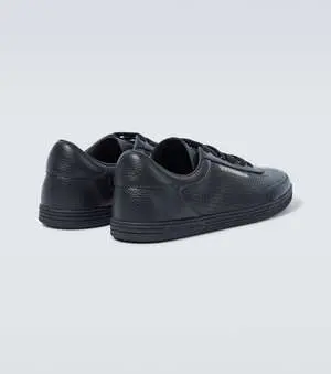 Dolce & Gabbana Saint Tropez Leather Sneakers - Black