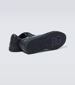 Dolce & Gabbana Saint Tropez Leather Sneakers - Black