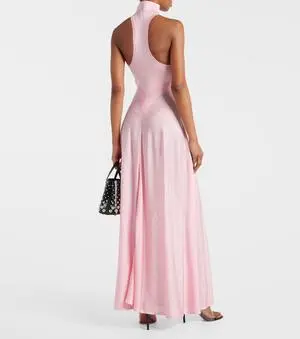 Alaïa Turtleneck Maxi Dress - Pink