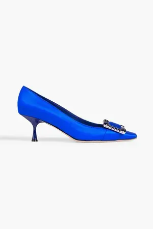 SERGIO ROSSI Sr Twenty 60 Embellished Satin Pumps