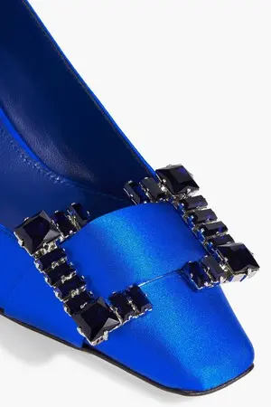 SERGIO ROSSI Sr Twenty 60 Embellished Satin Pumps