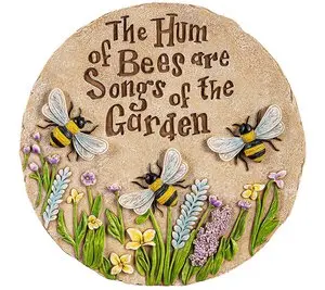 EVERGREEN Humming Bees Springtime Garden Stone - One-color