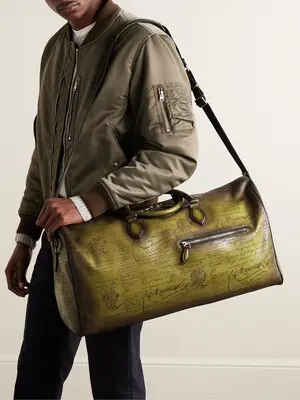 Berluti Jour Off Scritto Venezia Leather Weekend Bag