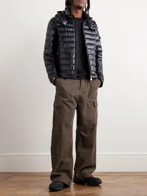 Moncler Logo-appliquéd Quilted Shell Down Hooded Jacket