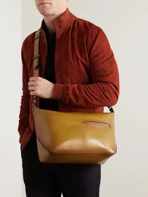 Berluti Venezia Leather Messenger Bag