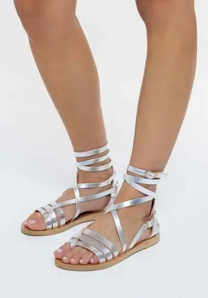 ANCIENT GREEK SANDALS Satira Sandals - Silver