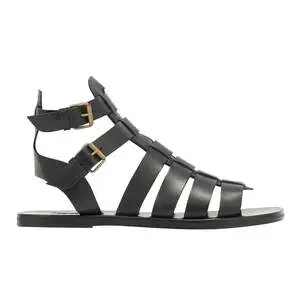 ANCIENT GREEK SANDALS Alexandros Gladiator Sandals - Black