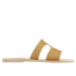 ANCIENT GREEK SANDALS Apteros Mule Sandals - Bruciato/off White